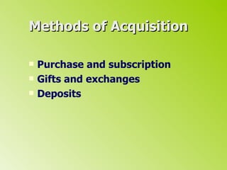 MODULE - I (ACQUISITION) | PPT