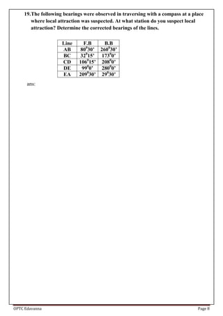 Surveying - Module II - compass surveying | PDF