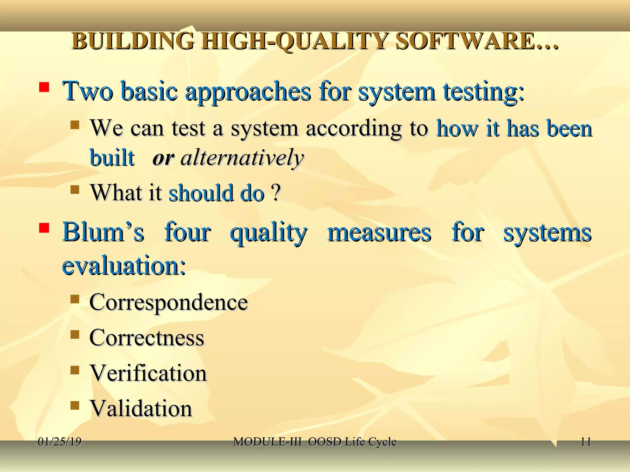 Object Oriented System Design Ppt