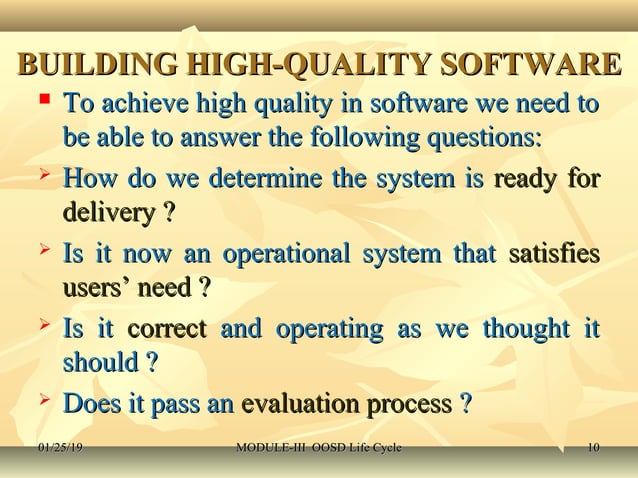 Object Oriented System Design | PPT