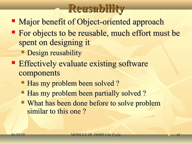 Object Oriented System Design | PPT