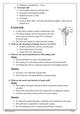 Surveying - Module iii-levelling only note | PDF
