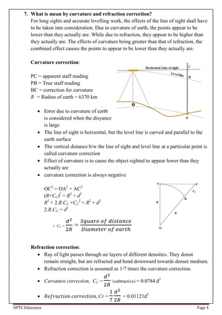 Surveying - Module iii-levelling only note | PDF