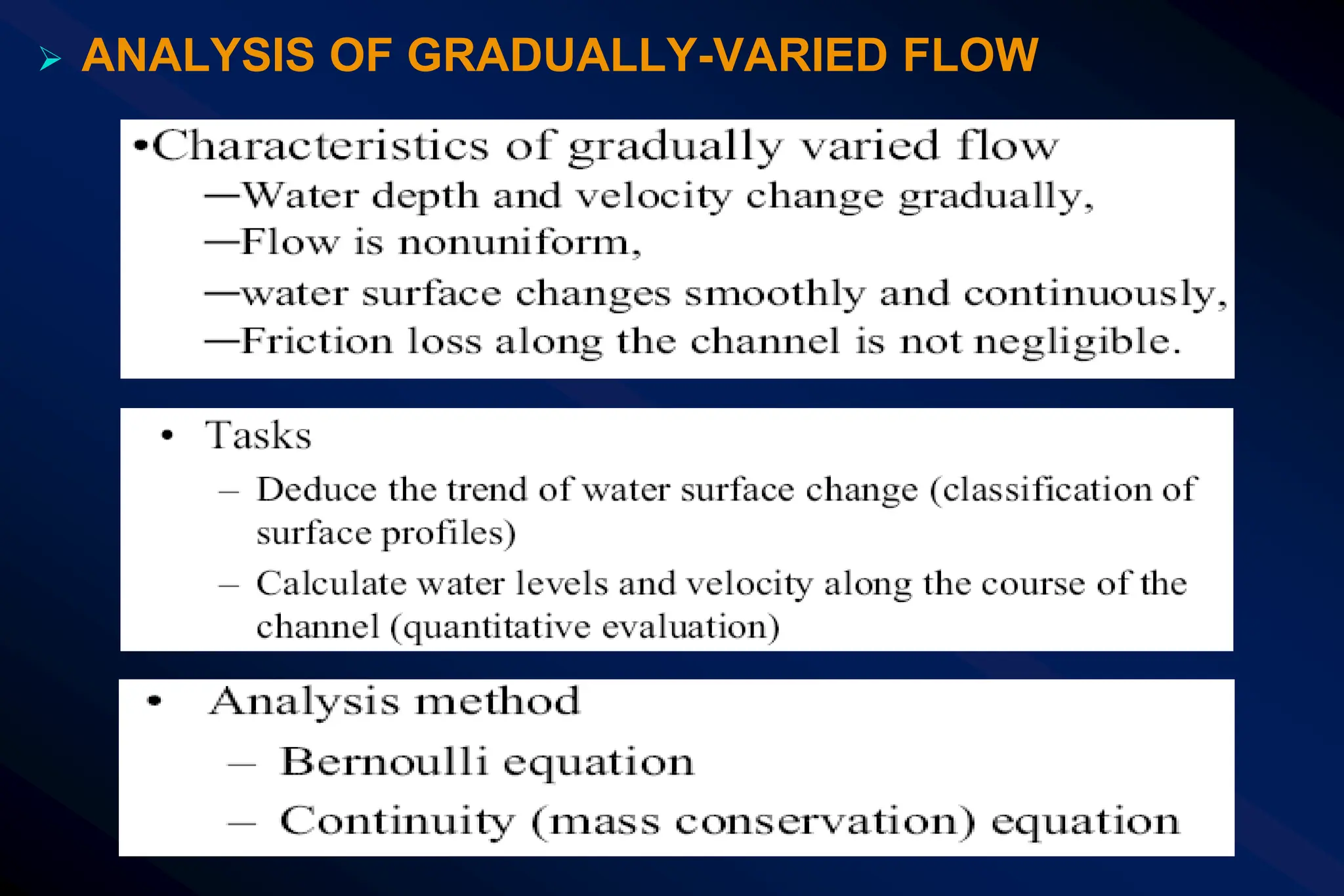 Module-III Varried Flow.pptx GVF Definition, Water Surface Profile ...