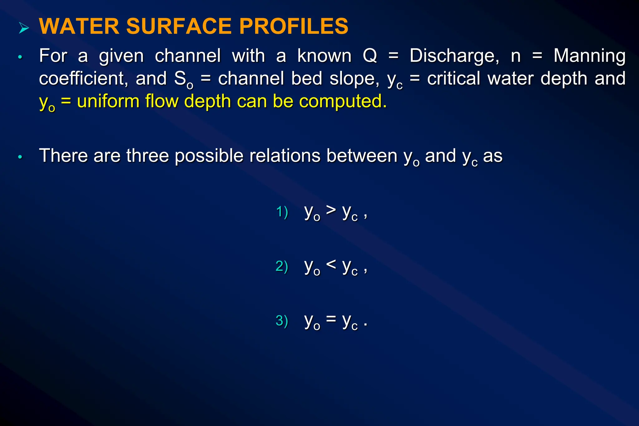 Module-III Varried Flow.pptx GVF Definition, Water Surface Profile Dynamic Equation of GVF ...