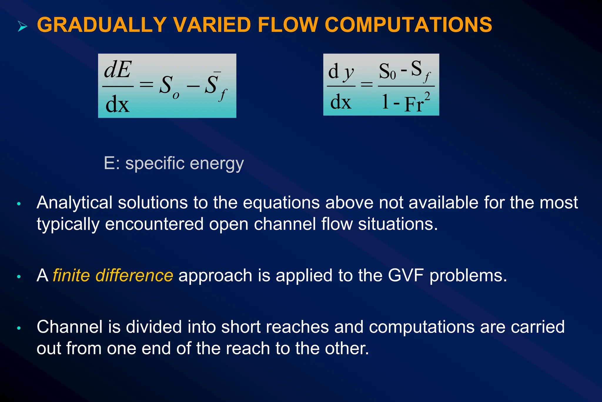 Module-III Varried Flow.pptx GVF Definition, Water Surface Profile ...