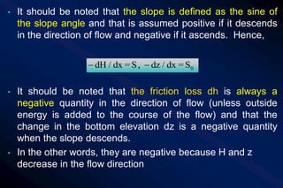 Module-III Varried Flow.pptx GVF Definition, Water Surface Profile ...