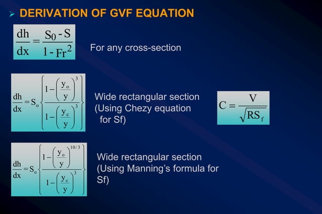Module-III Varried Flow.pptx GVF Definition, Water Surface Profile ...