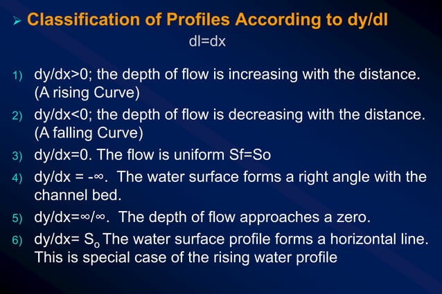 Module-III Varried Flow.pptx GVF Definition, Water Surface Profile ...