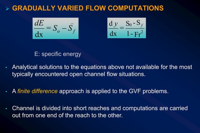 Module-III Varried Flow.pptx GVF Definition, Water Surface Profile ...