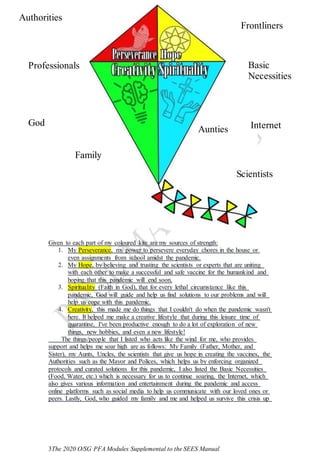 Module IV on PFA (Psychological First Aid) | Sources of Strengths | DOC