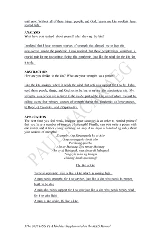 Module IV on PFA (Psychological First Aid) | Sources of Strengths | DOC