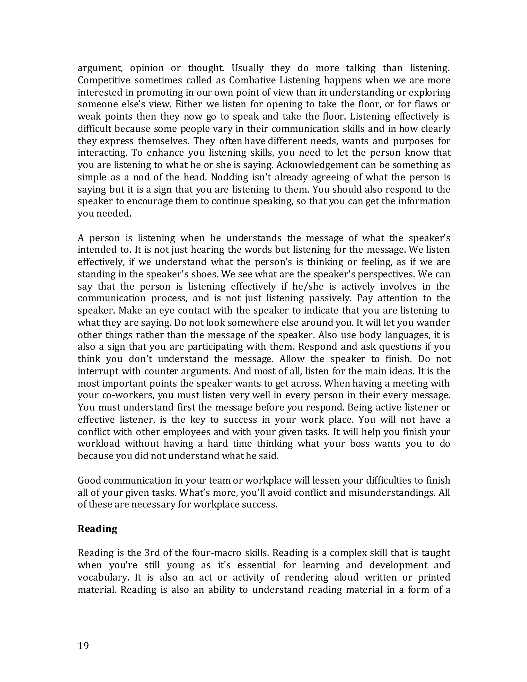 Parts of Speech - English Module | DOCX