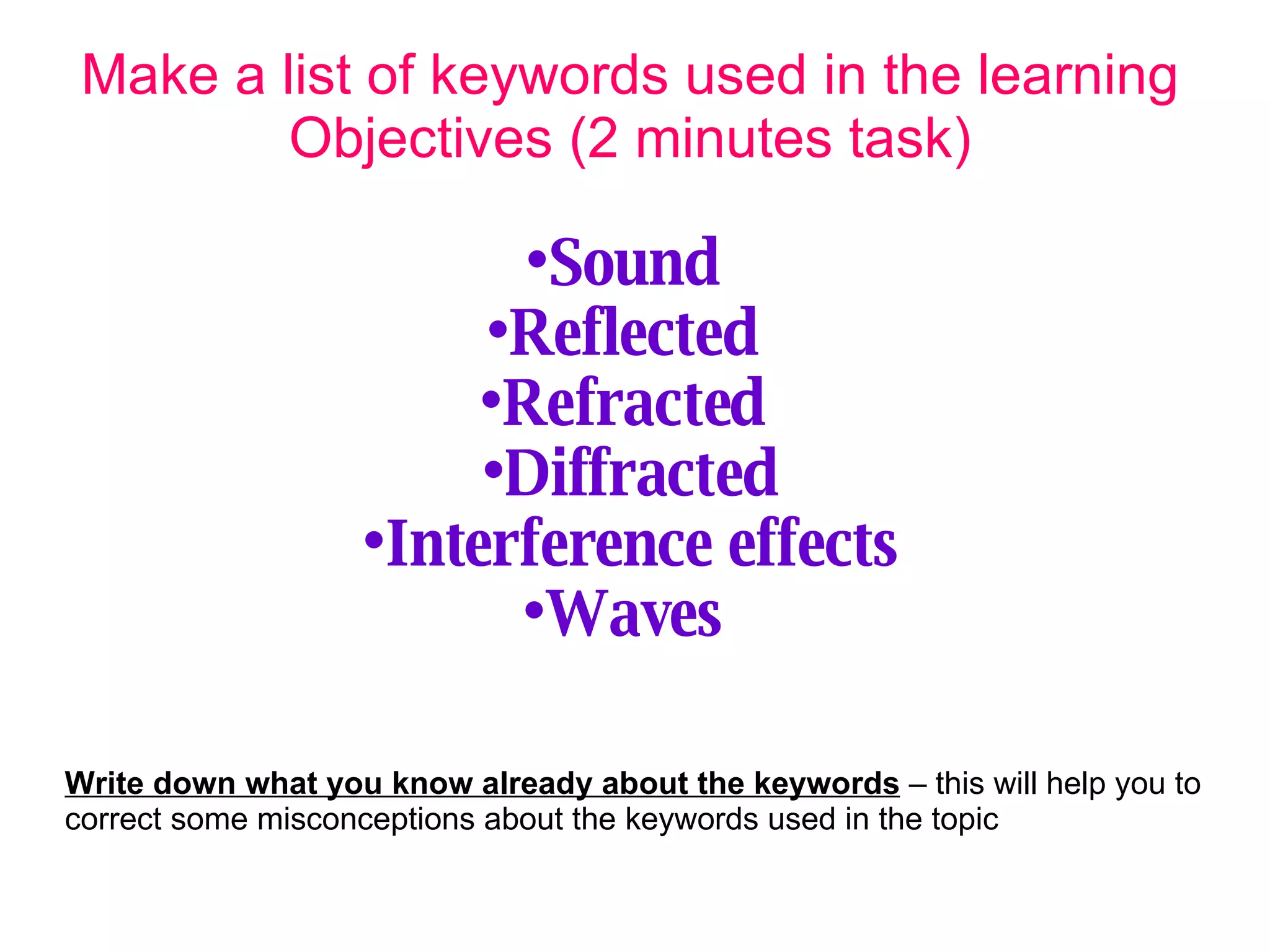 SOUND WAVES AND PROPERTIES | PPT