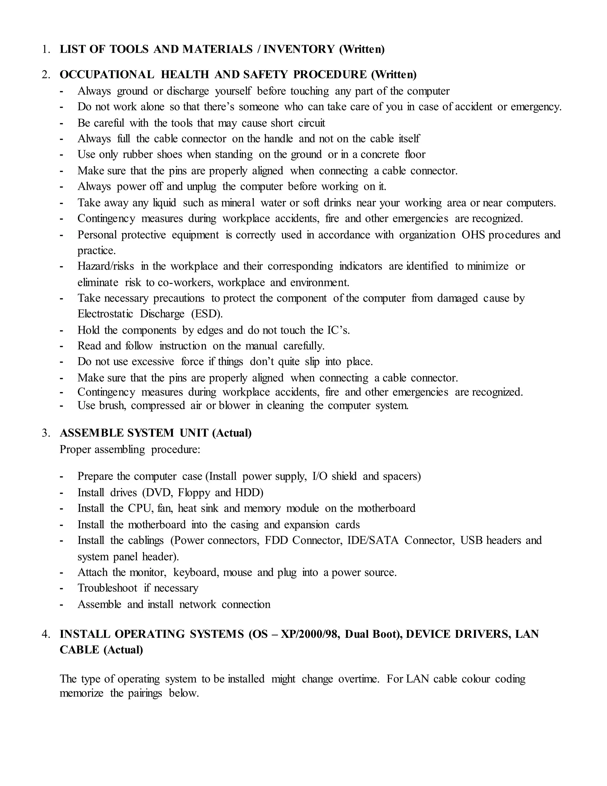 Computer Systems Servicing COC1-COC2 | DOCX