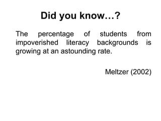 Module Power Point For Adolescent Literacy Statistics | PPT
