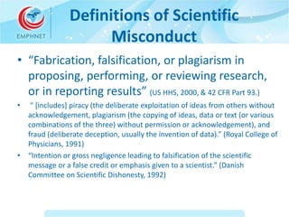 EMPHNET-PHE Course: Module seven(part2)-research integrity and ...