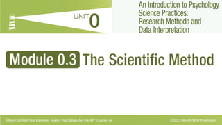 Module 0.3 Myers' Psychology for the AP Exam | PPTX