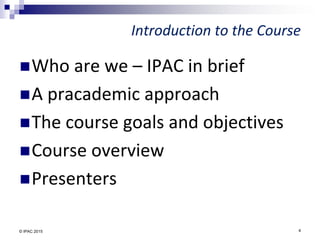 Module 00 Course Introduction | PPT