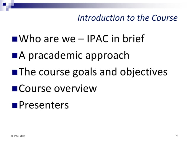 Module 00 Course Introduction | PPT