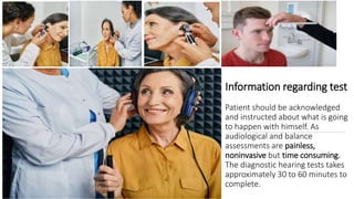 Introduction to Audiological and Balance assessments | PPT