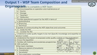 Module_01 Water Safety Plan Training: Assembling the WSP Team | PPTX
