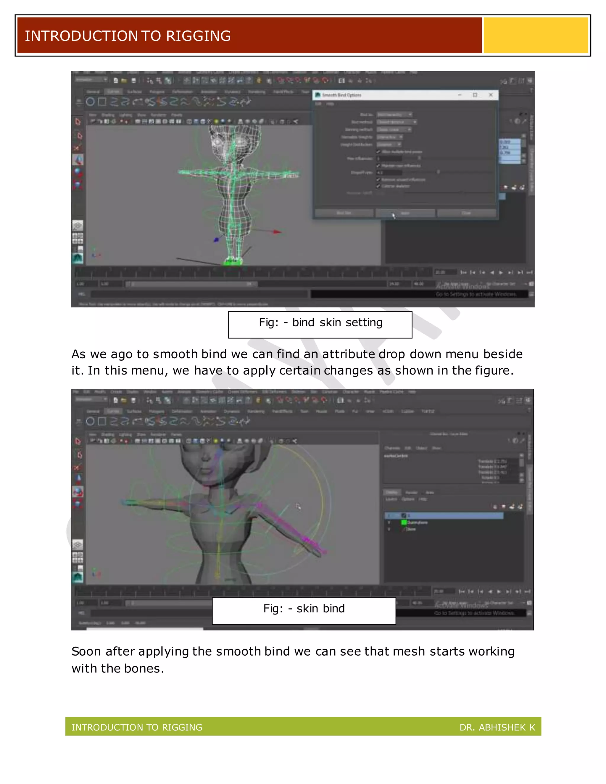 Module 019 introduction to bone setup, rigging character_e_text | DOCX