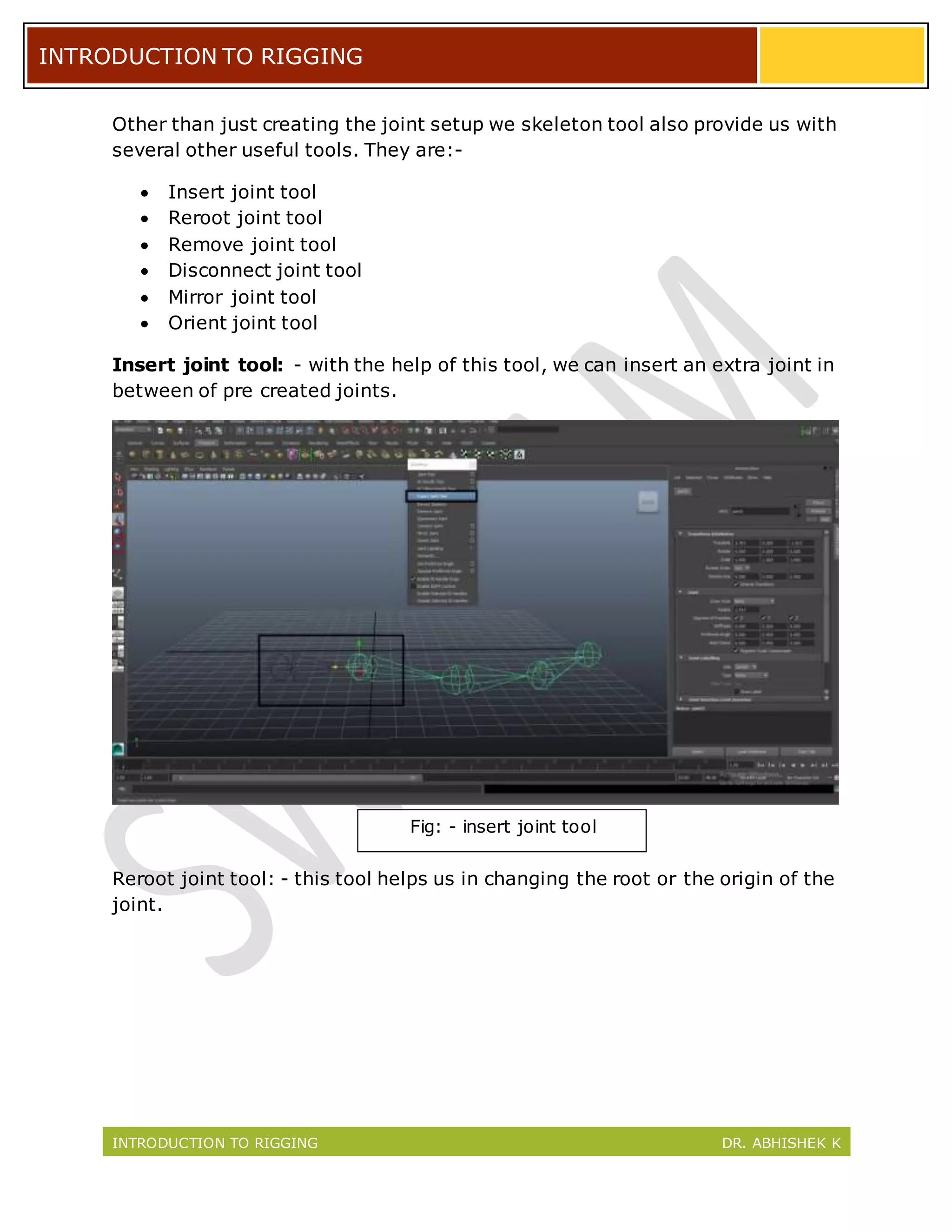Module 019 introduction to bone setup, rigging character_e_text | DOCX