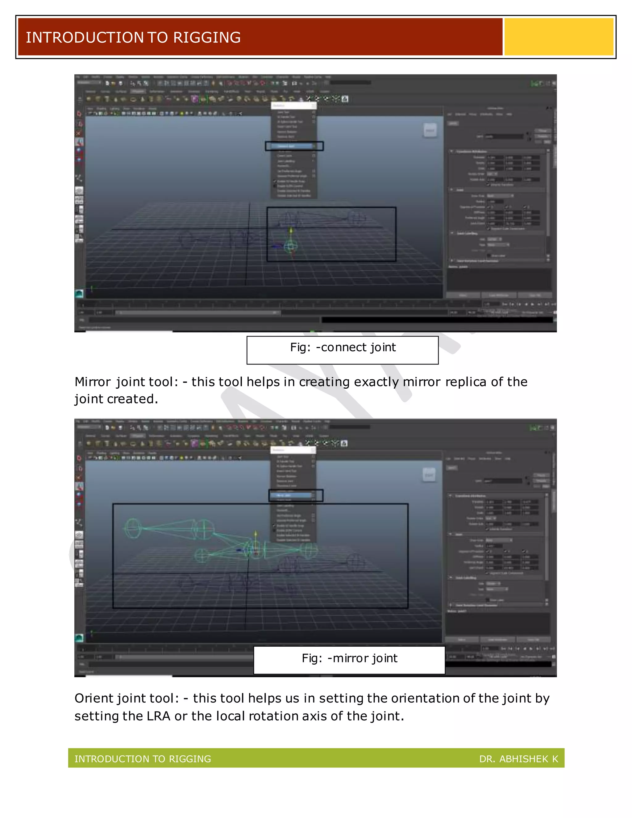 Module 019 introduction to bone setup, rigging character_e_text | DOCX