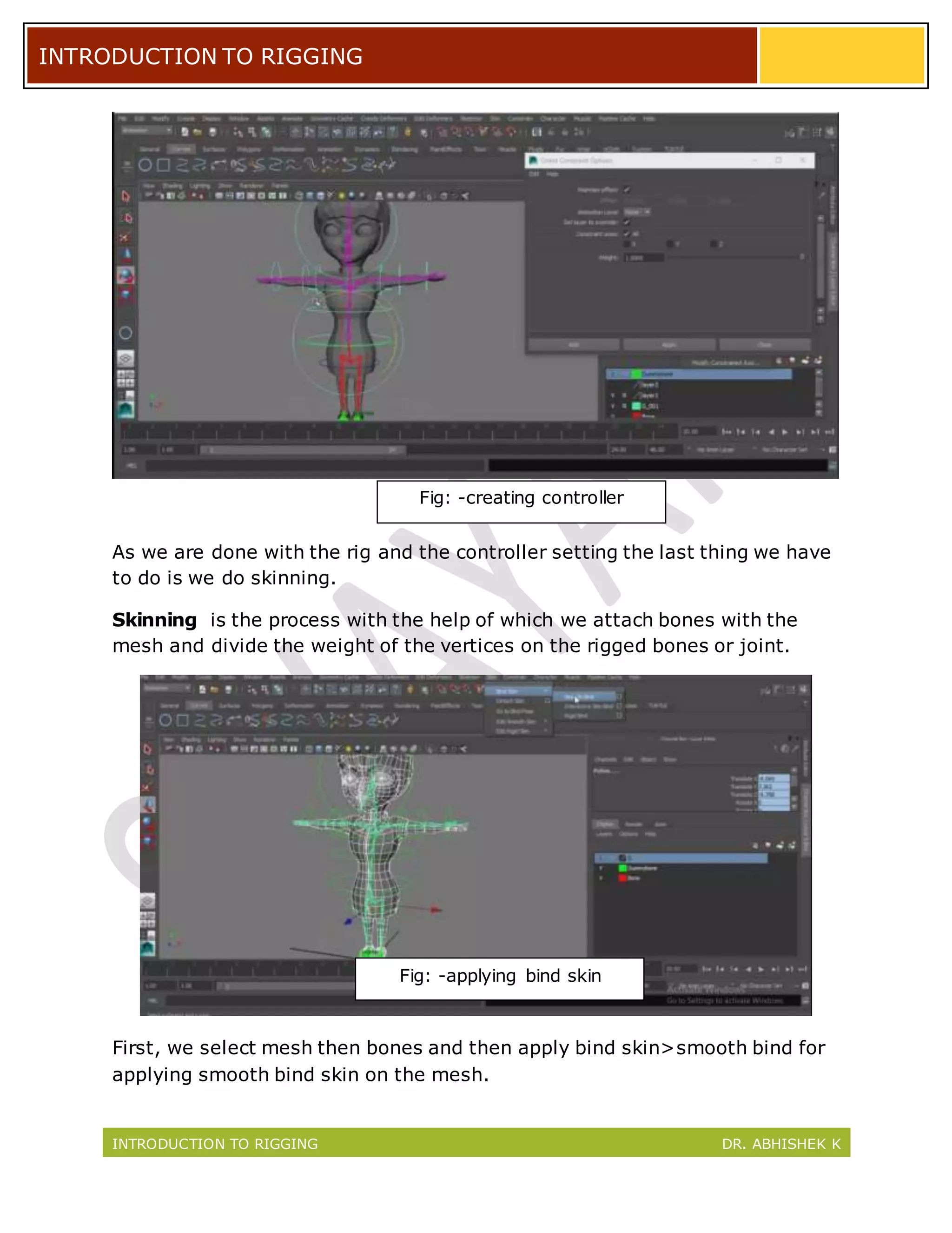 Module 019 introduction to bone setup, rigging character_e_text | DOCX