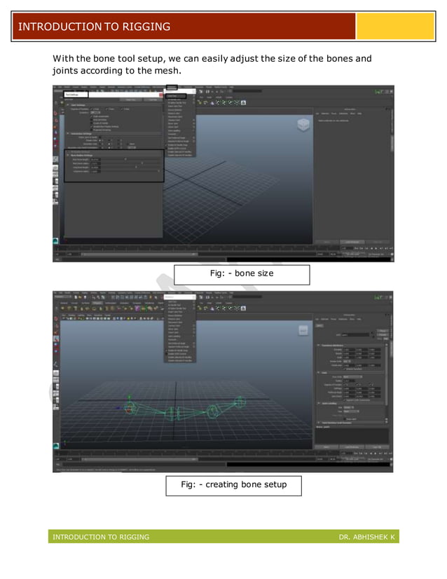 Module 019 introduction to bone setup, rigging character_e_text | DOCX