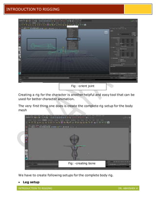 Module 019 introduction to bone setup, rigging character_e_text | DOCX