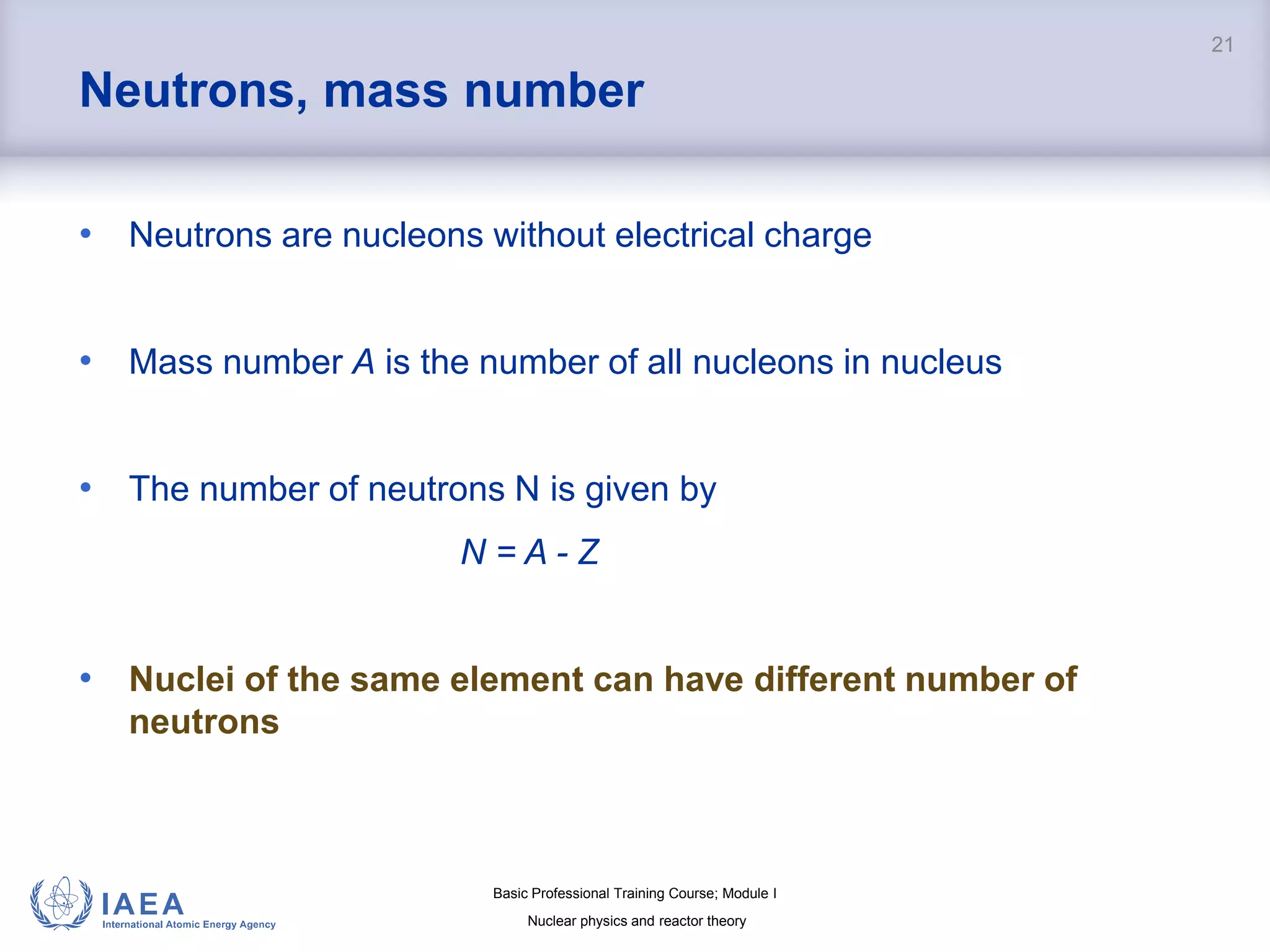 Module01 nuclear physics and reactor theory | PPTX