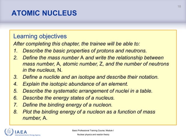 Module01 nuclear physics and reactor theory | PPTX | Physics | Science