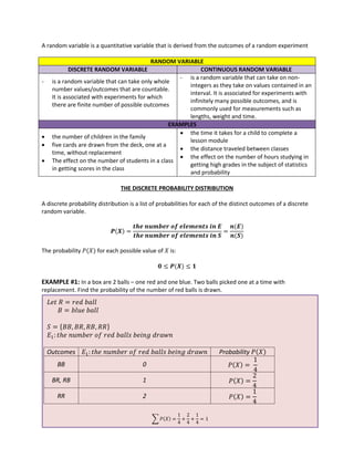 Module01 random variable | PDF