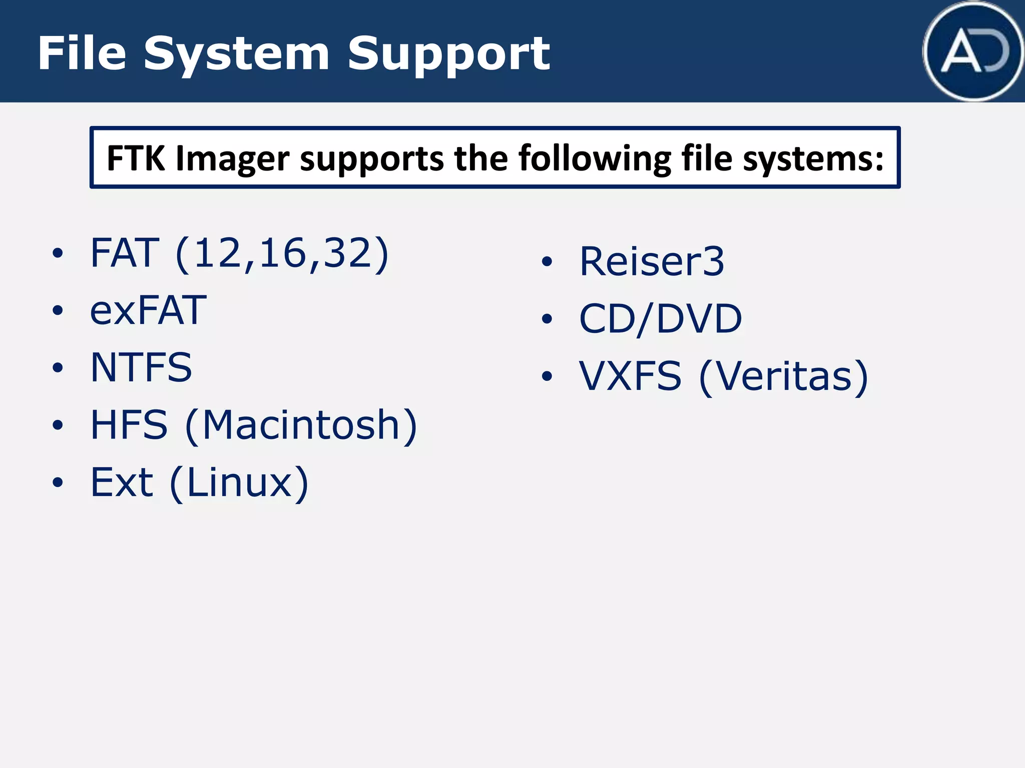 Module 02 ftk imager | PPTX
