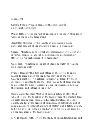 Module 02Sample Scholarly Definitions of Rhetoric (Source amer.docx