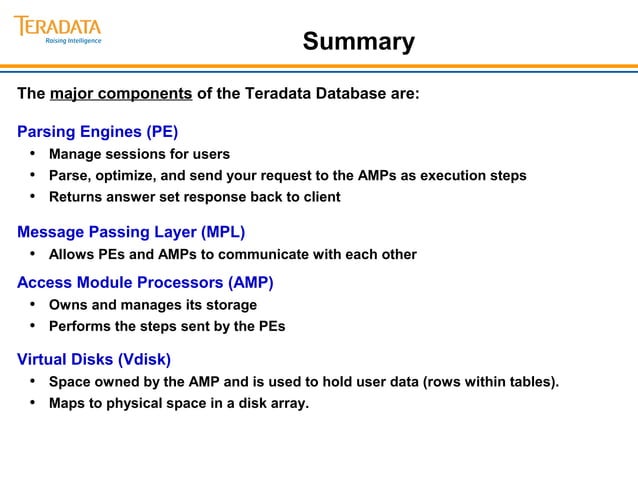 Module 02 teradata basics | PPT