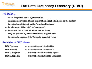 Module 02 teradata basics | PPT