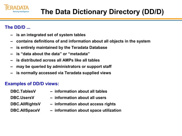 Module 02 teradata basics | PPT