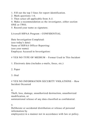Module 03 Assignment - HIPAA Scenario An Admission to the .docx