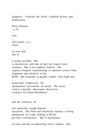 Module 04 Written Assignment – Nursing DiagnosisPurpose of the A | DOCX