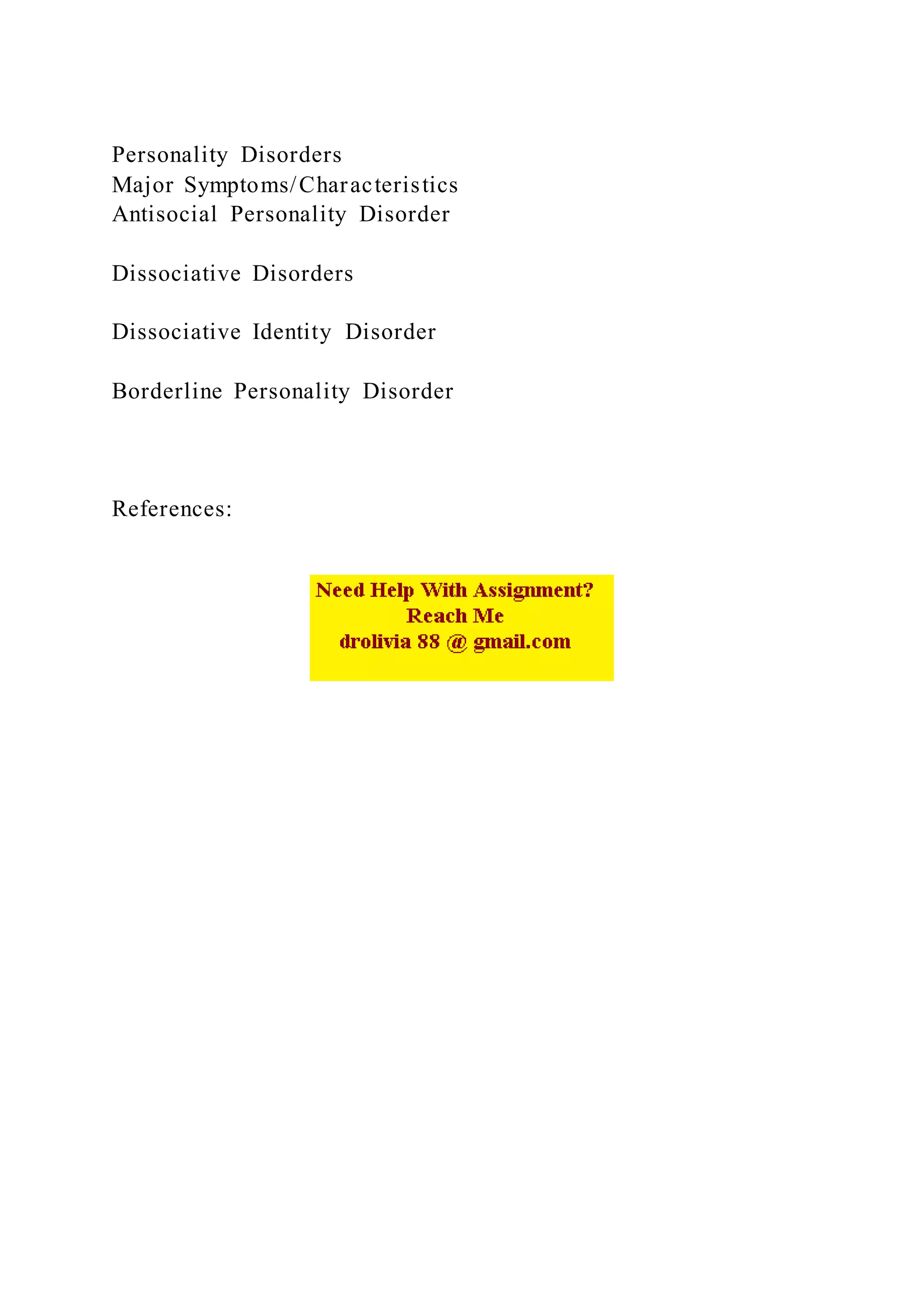 Module 05 Written Assignment Disorders Worksheetinstructions Docx