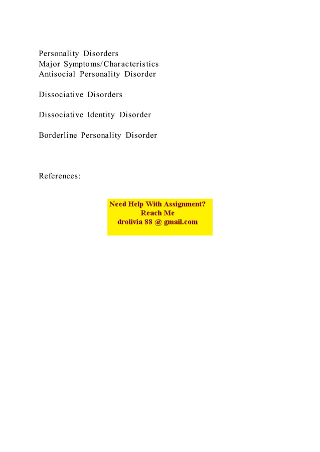 Module 05 Written Assignment - Disorders WorksheetInstructions .docx