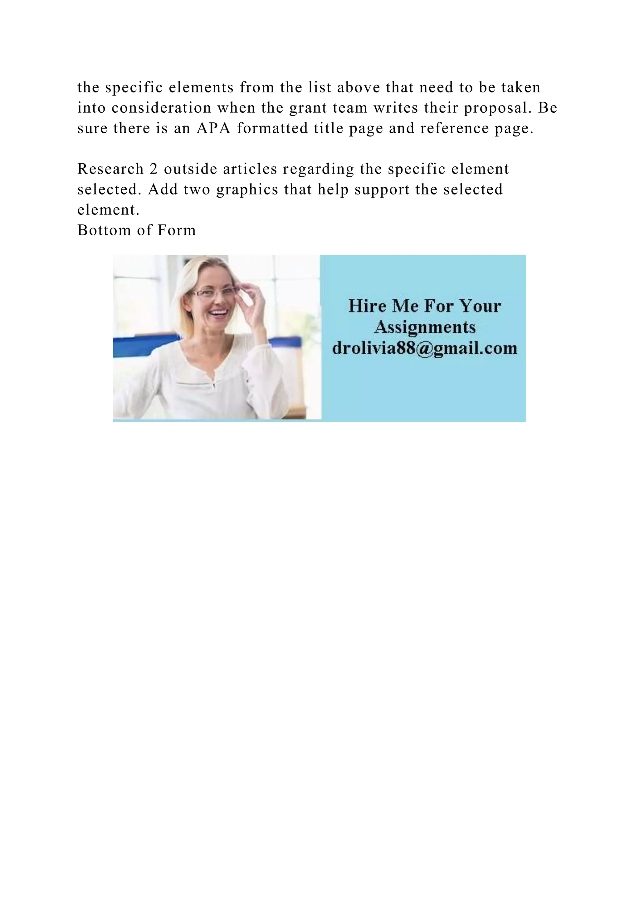 Module 06 Assignment Grant Proposal Elementstop Of Formbottodocx