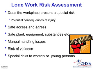 Module07 stress, violence and lone working | PPT