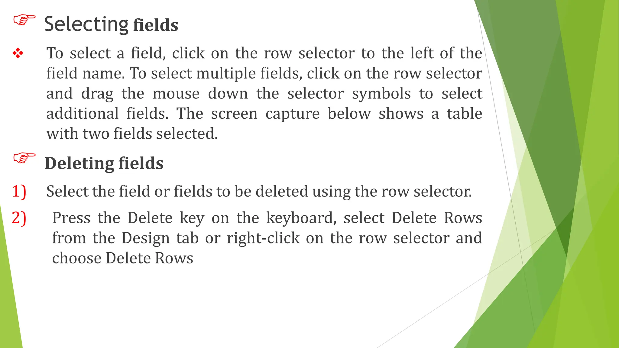 Module 08 Access And Use Database Applicationpptx Databases Computer Software And Applications