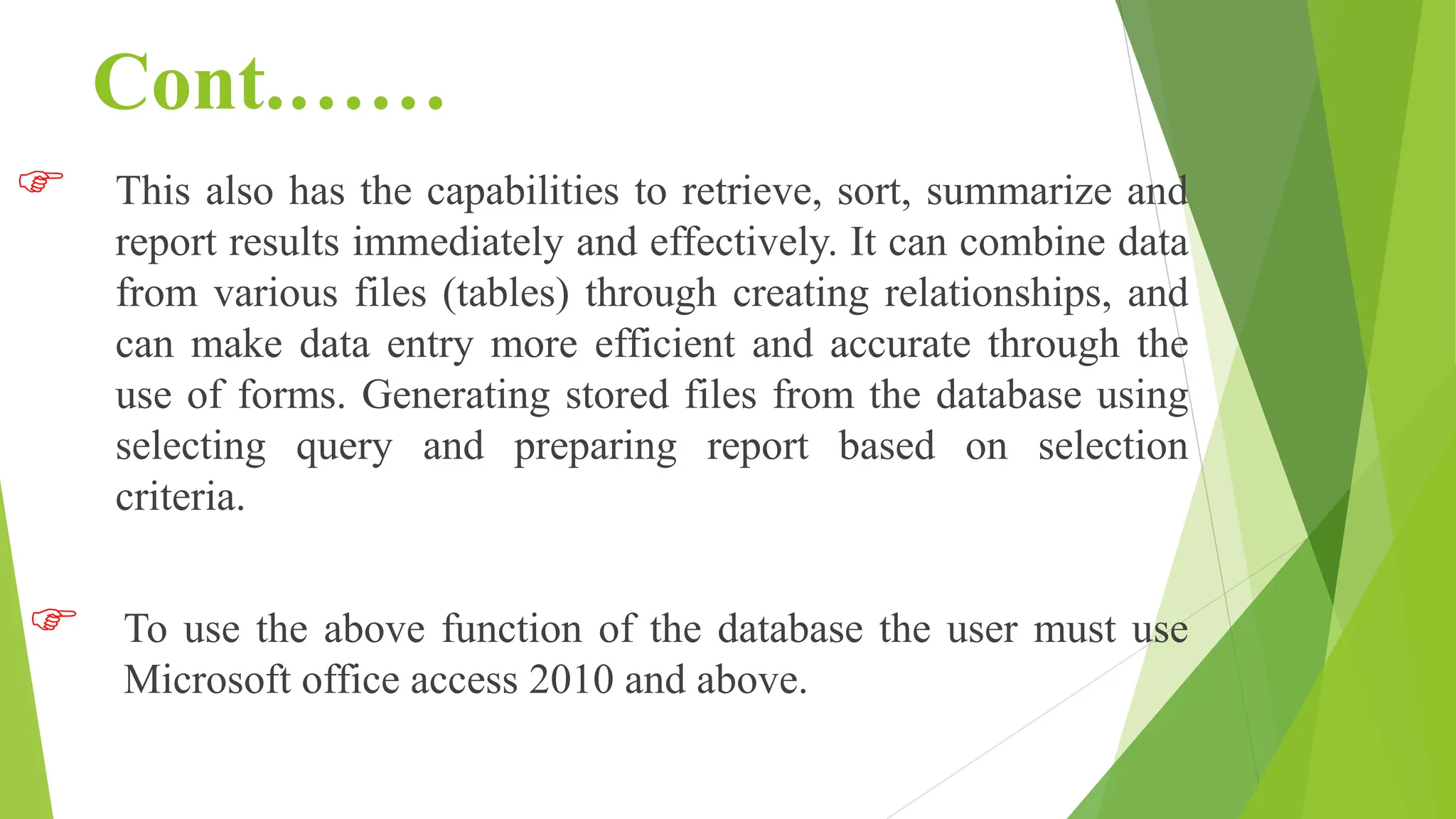 Module 08 Access And Use Database Applicationpptx Databases Computer Software And Applications