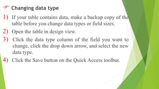 Module 08 Access & Use Database Application.pptx | Databases | Computer Software and Applications
