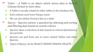 Module 08 Access & Use Database Application.pptx | Databases | Computer Software and Applications
